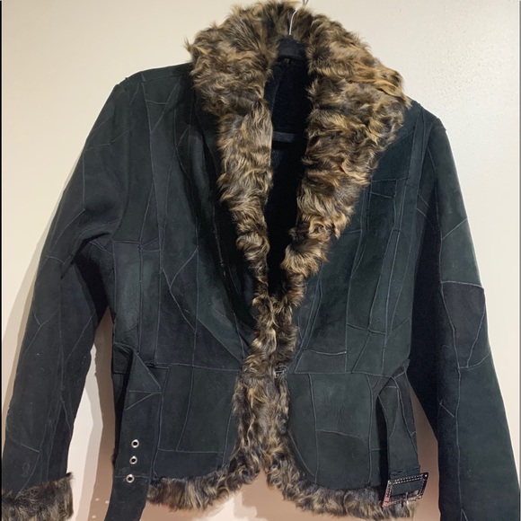 Jackets & Coats | Real Lamb Fox Skin Jacket With Lamb Fox Skin Fur ...
